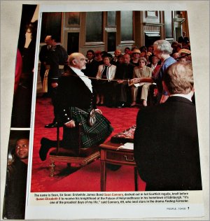 Sean Connery being Knighted by Queen Elizabeth II picture