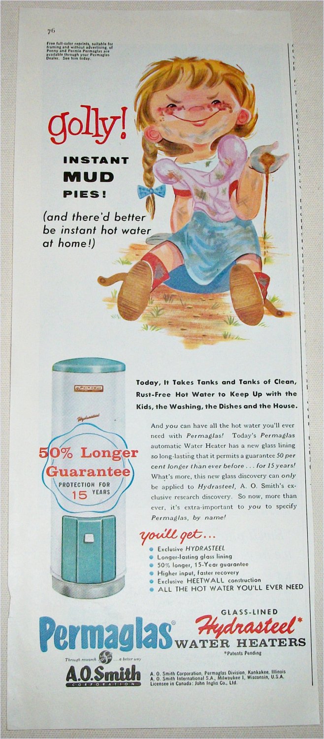 1958 Permaglas Water Heater ad