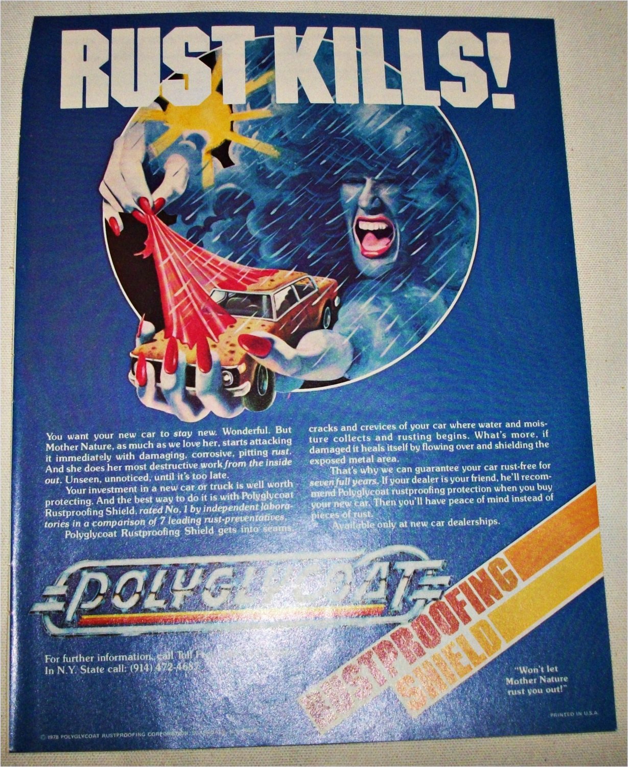 1978 Polyglycoat Rustproofing Shield ad