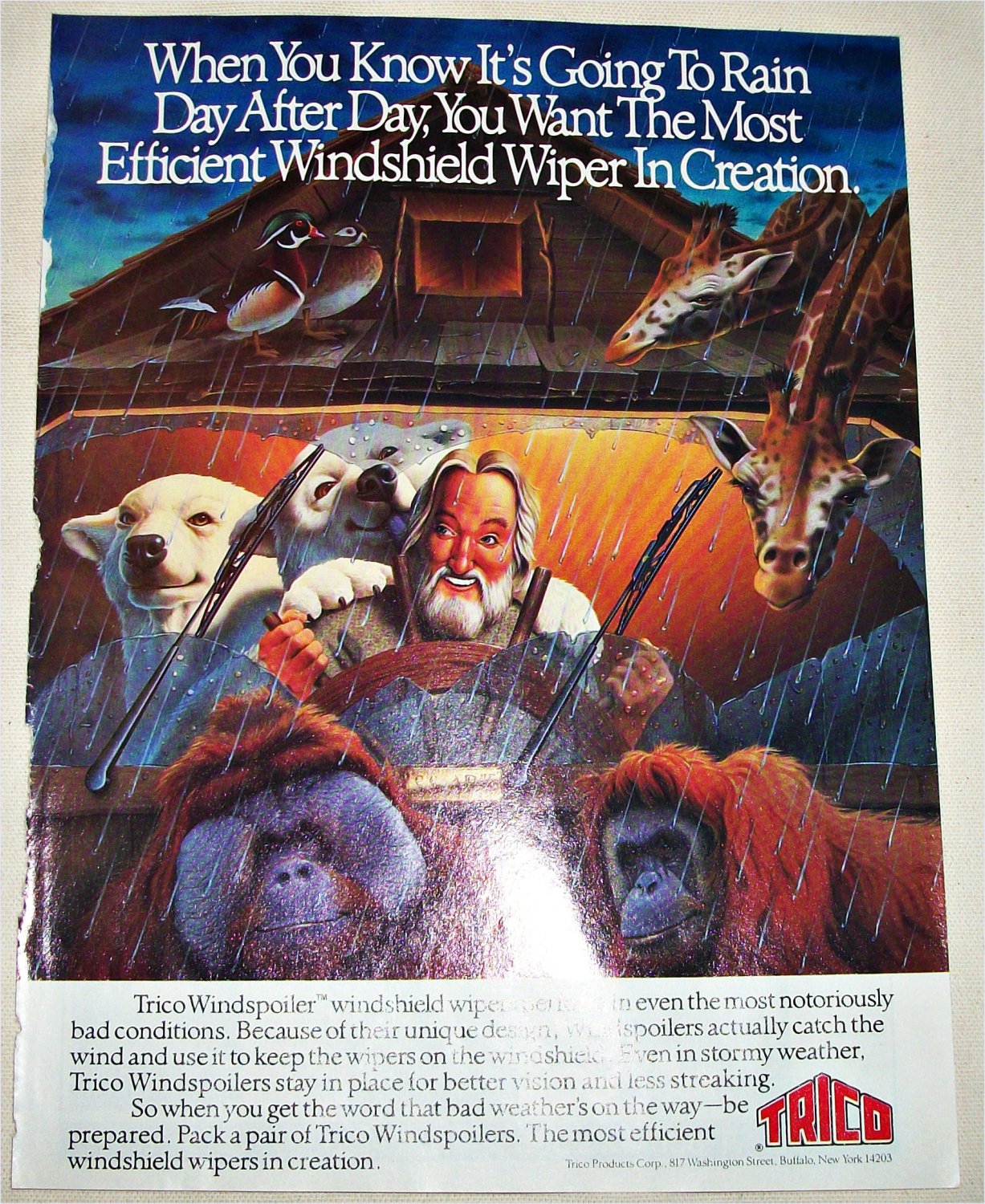 1989 Trico Windspoiler Windshield Wipers ad