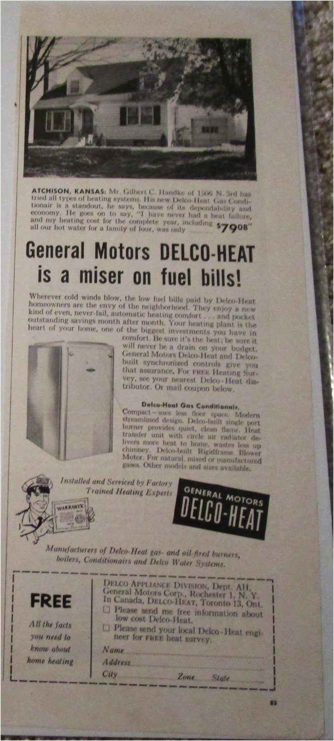 1953 Delco-Heat ad