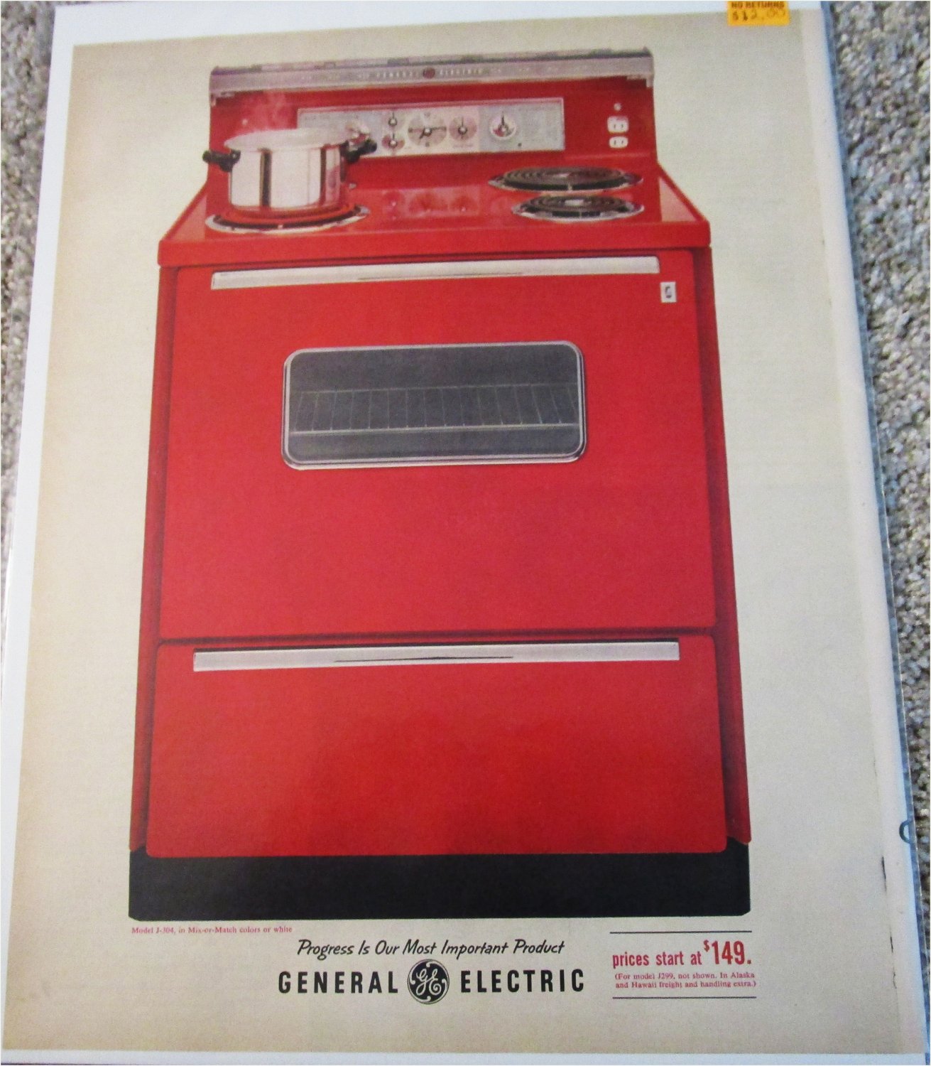 1961 GE electric Range ad