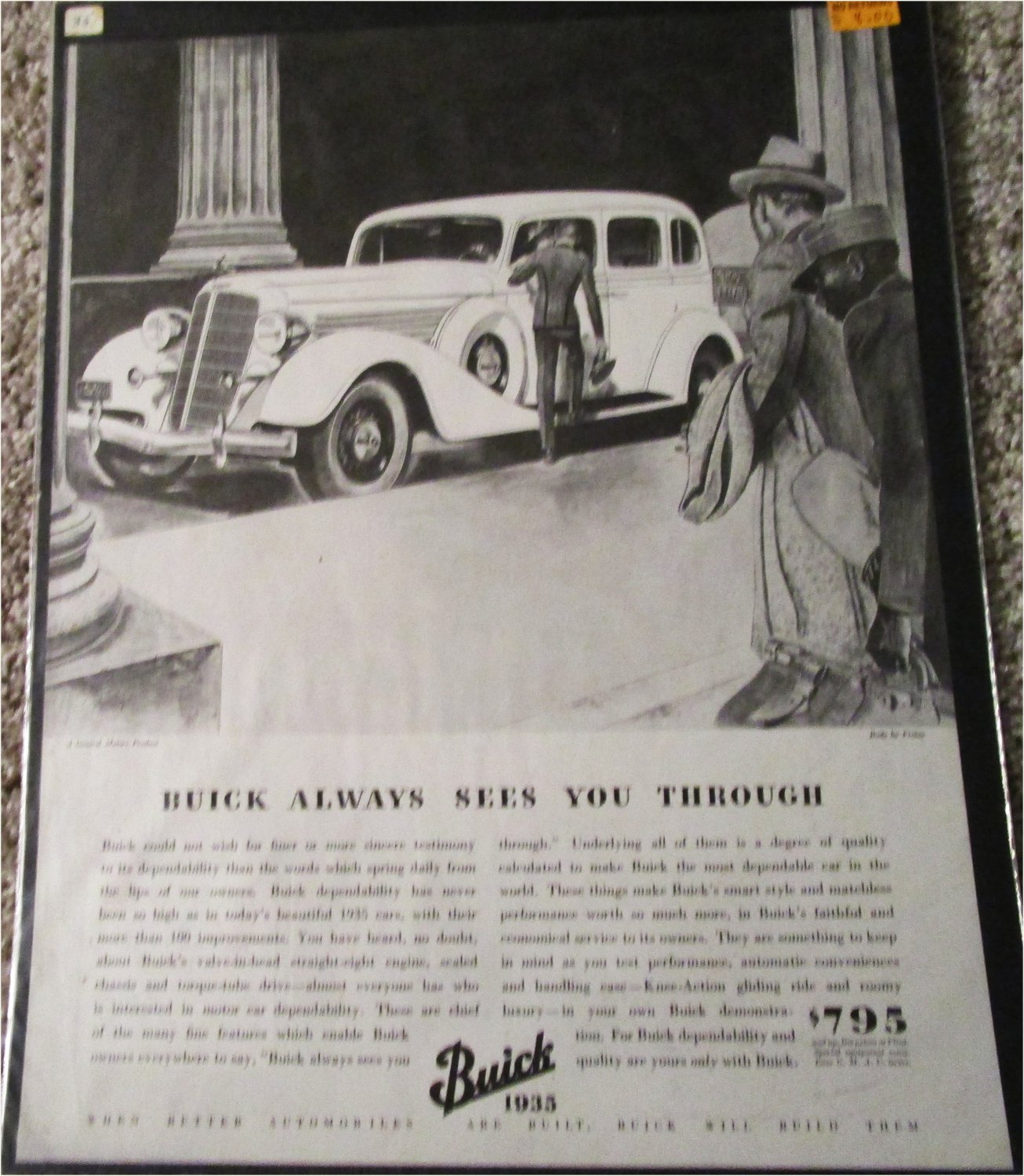 1935 Buick 4 dr sedan Buick Always car ad