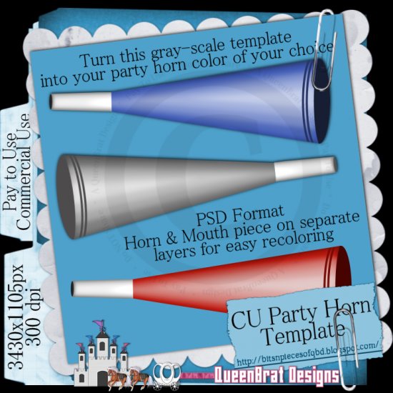 CU Party Horn Template