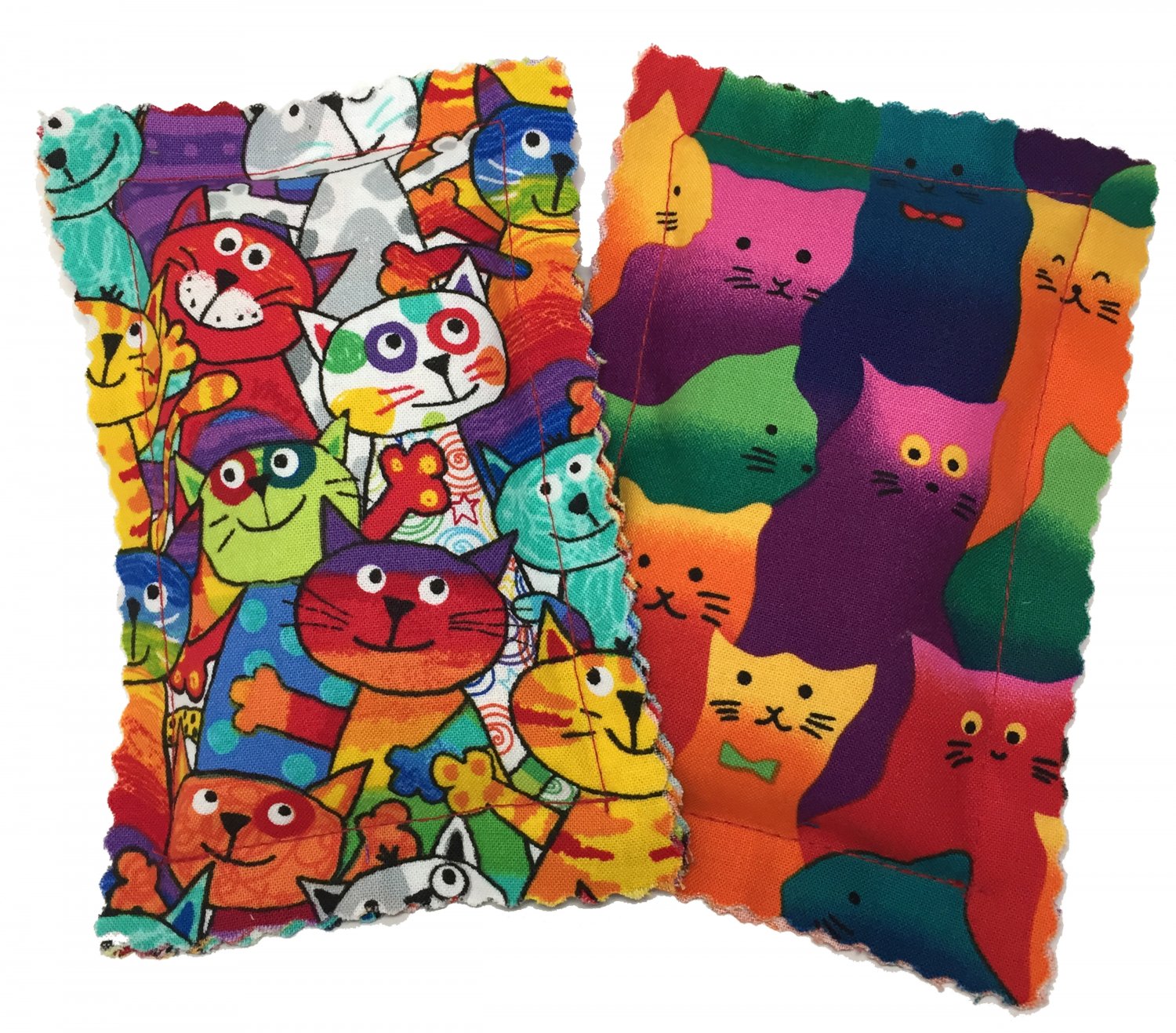 Crazy Cat Catnip Pillow Sacks Two Pack - Handmade in the USA