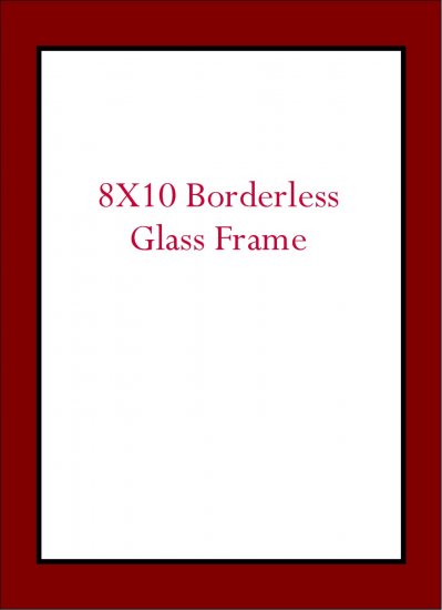 Euro Style Borderless Glass Frame for 8X10 Print