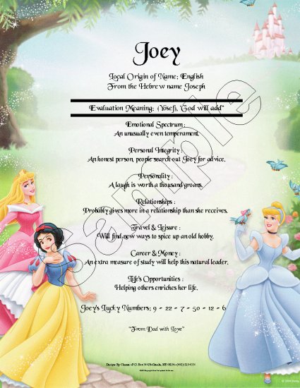 First Name Meaning - Disney Princess Background v1