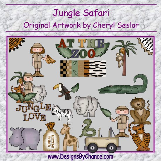 Jungle Safari Clipart Set #101