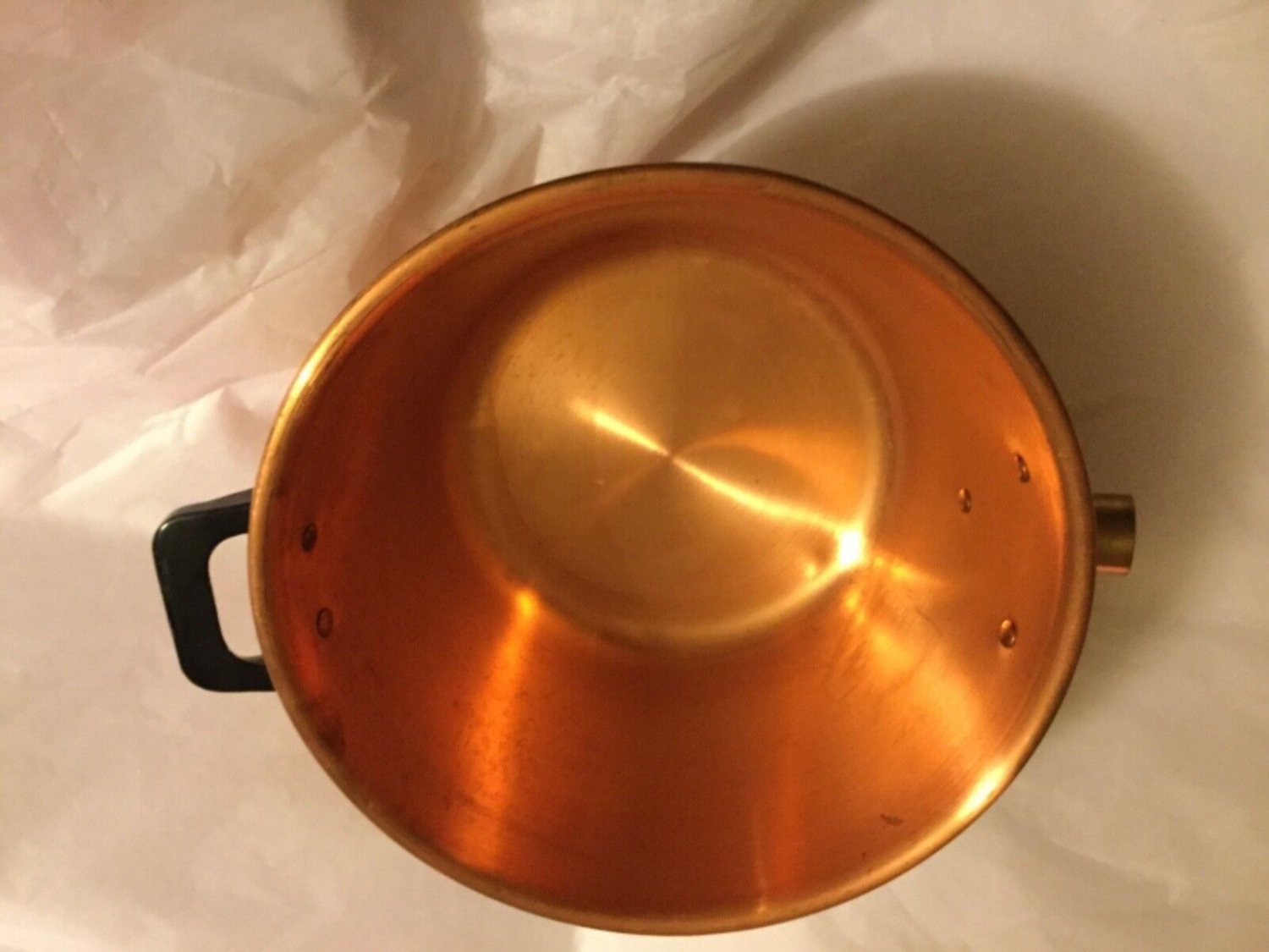NEW VINTAGE Maismoulin Brevettato Polenta Copper Pot w/ Mixer Attachment