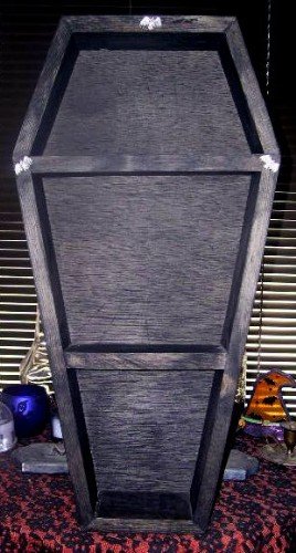 Mini Vampire Halloween Apothecary Coffin Cabinet