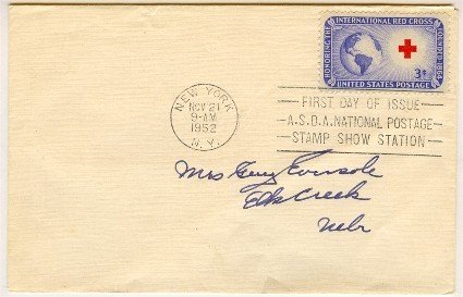 International Red Cross 3 cent Stamp ASDA National Cancellation FDI SC ...
