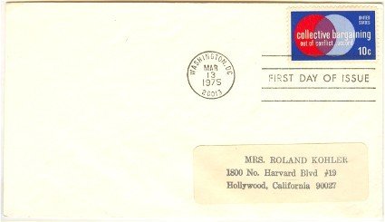 Collective Bargaining 10 cent Stamp FDI SC 1558 First Day Issue