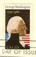 George Washington 20 cent Stamp FDI SC 1952 First Day Issue