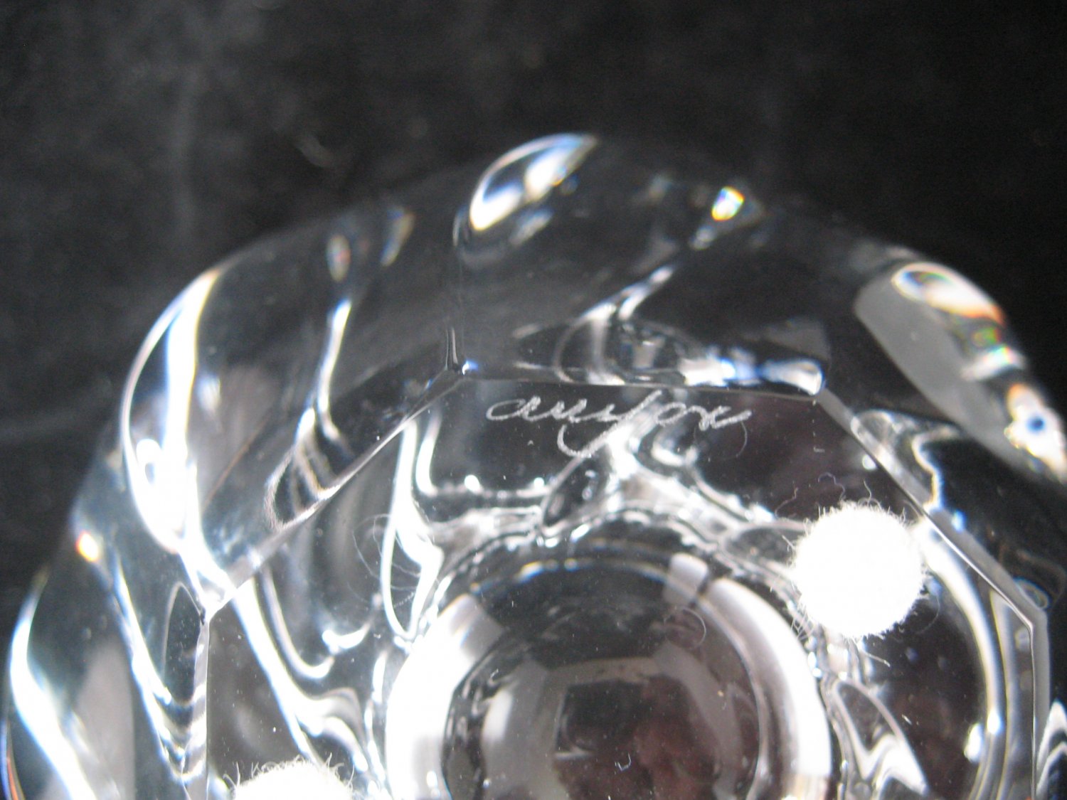 Orrefors Crystal Bowl Paperweight Style Residence by Olle Alberius Sweden