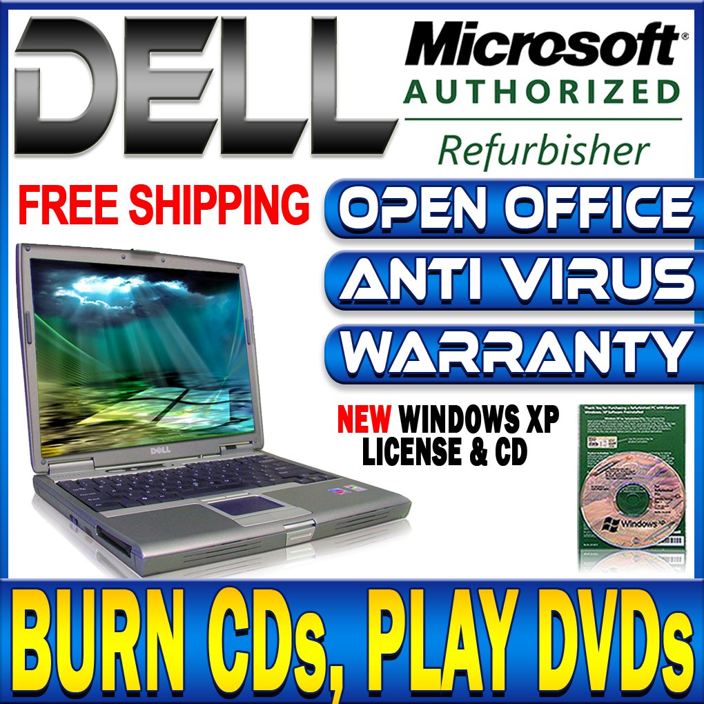 Dell Latitude D610 Laptop P4 M WiFi DVD/CDRW New Win XP