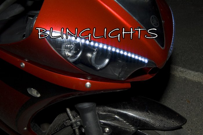 Yamaha R6 YZF-R6 LED DRL Strips for Headlamps Headlights Head Lamps Day ...
