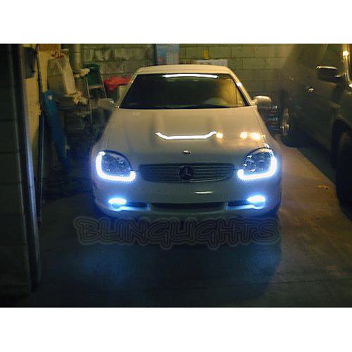 blinglights Mercedes SLK R170 LED DRL Head Lights Strips Day Time ...