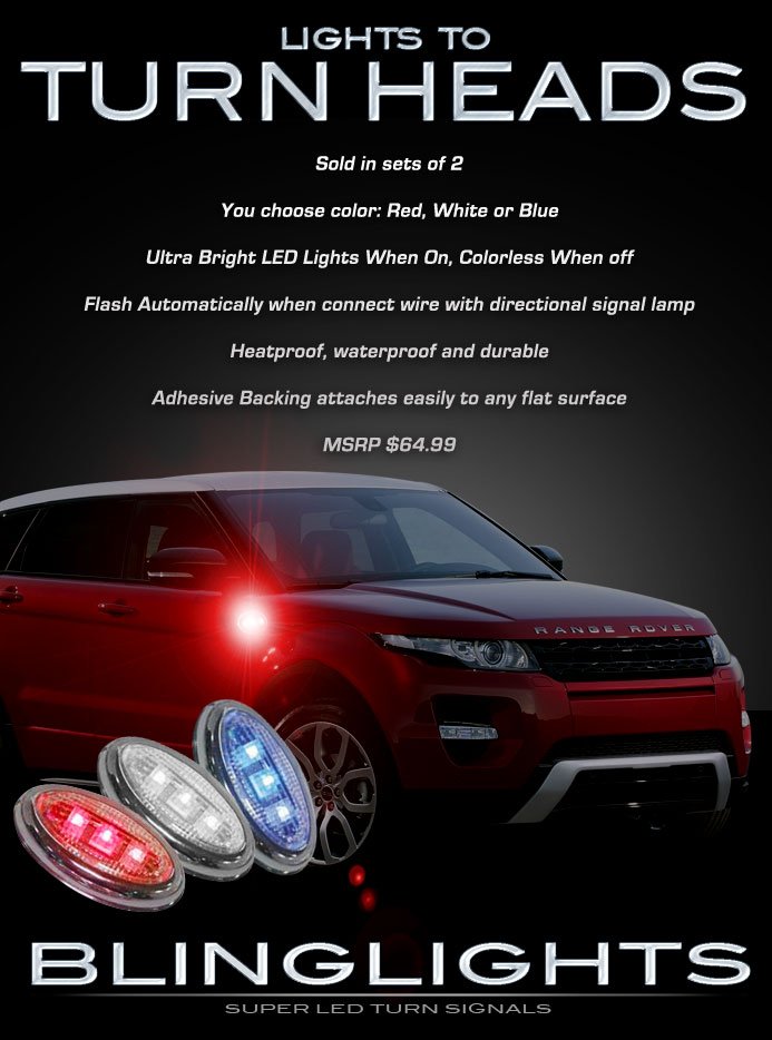 Land Range Rover Evoque LED Side Marker Turn Signal Lights Accent ...