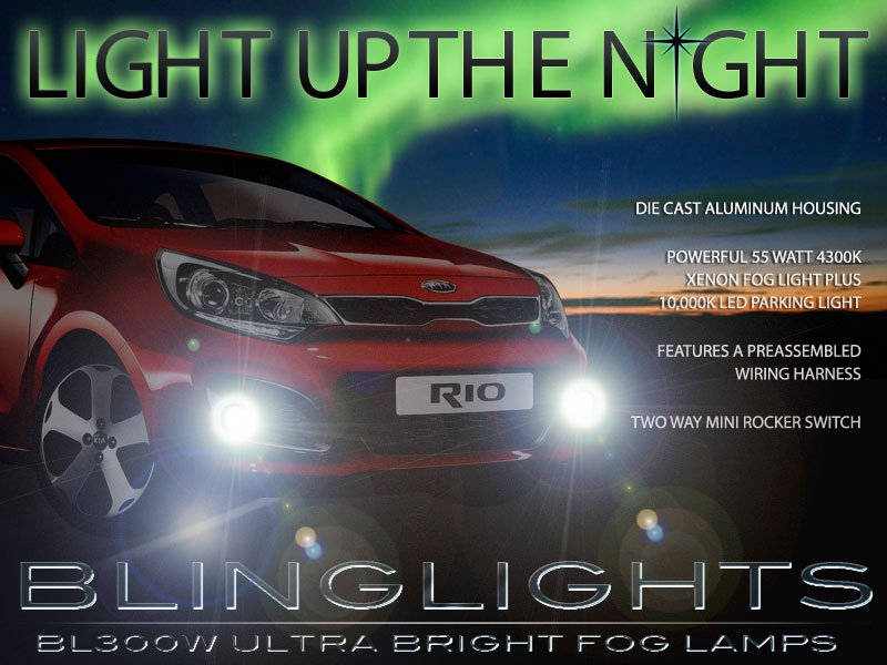 2012 2013 2014 2015 Kia Rio 5-Door Fog Lamps Lights Kit