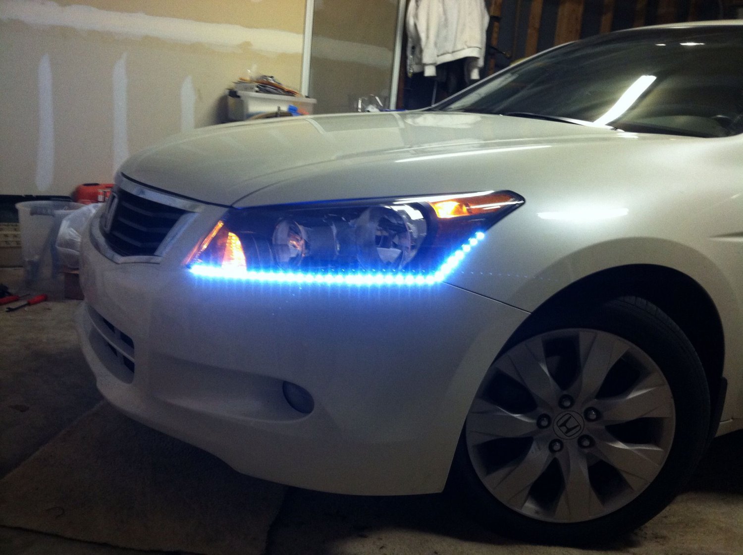 LED DRL Head Lights Strips Daytime Running Lamps for Honda Accord (all ...