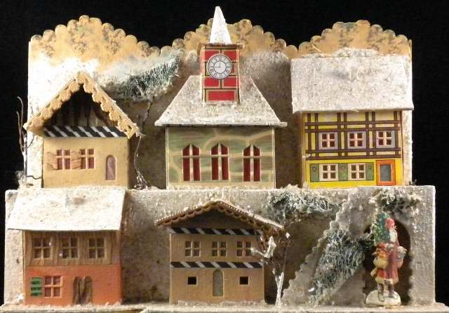 Antique German Christmas Erzgebirge Mountainside Village for ...