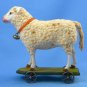 Antique German Christmas Wooly Sheep Pull Push Toy Stick Legs Premium ...