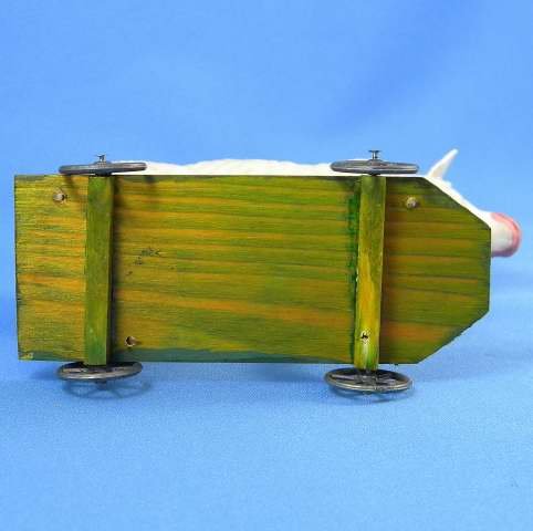 Antique German Christmas Wooly Sheep Pull Push Toy Stick Legs Premium ...