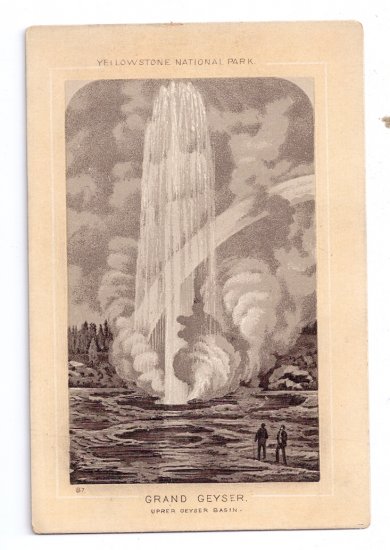 Jersey Coffee Victorian Trade Card Dayton Spice Grand Geyser Yellowstone