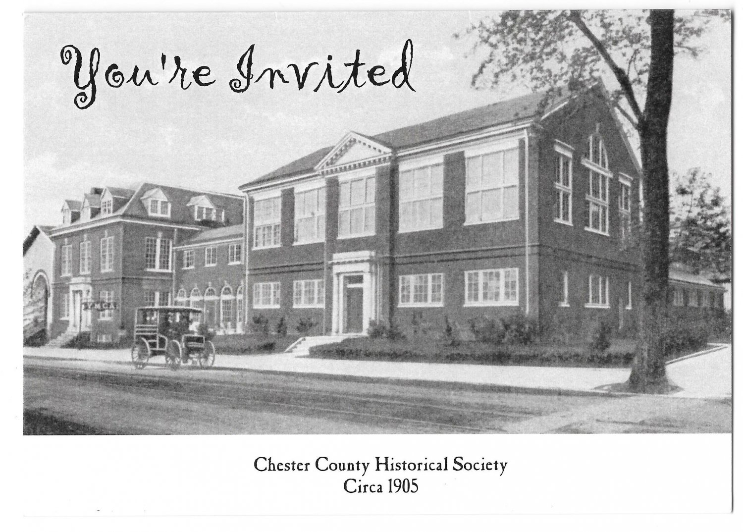Chester County PA Historical Society CCHS 2005 Invitation Card ...