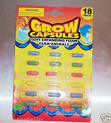 18 GROWING ANIMALS capsules toys for kids favors games gift parties