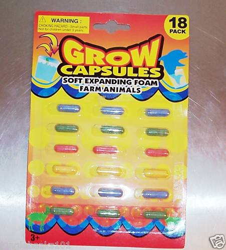 18 GROWING ANIMALS capsules toys for kids favors games gift parties