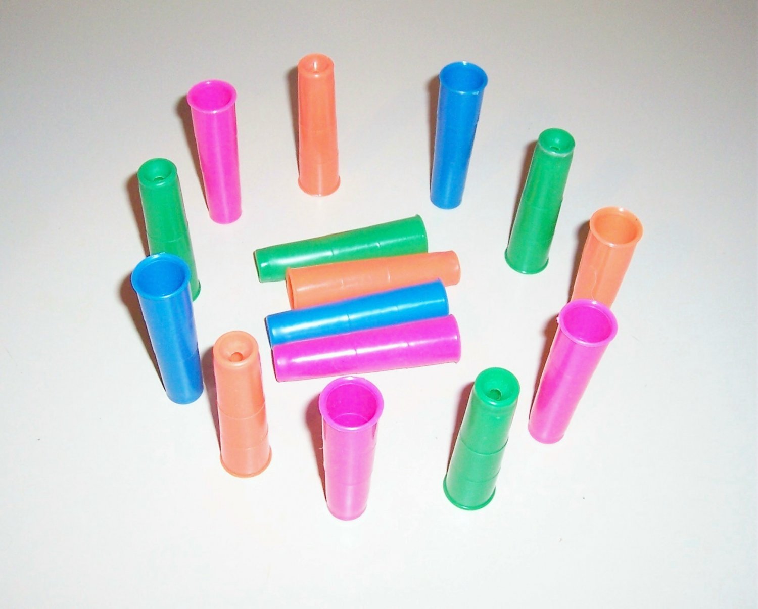 12 LRG Plastic Tubes bird toy parts rabbits chins craft