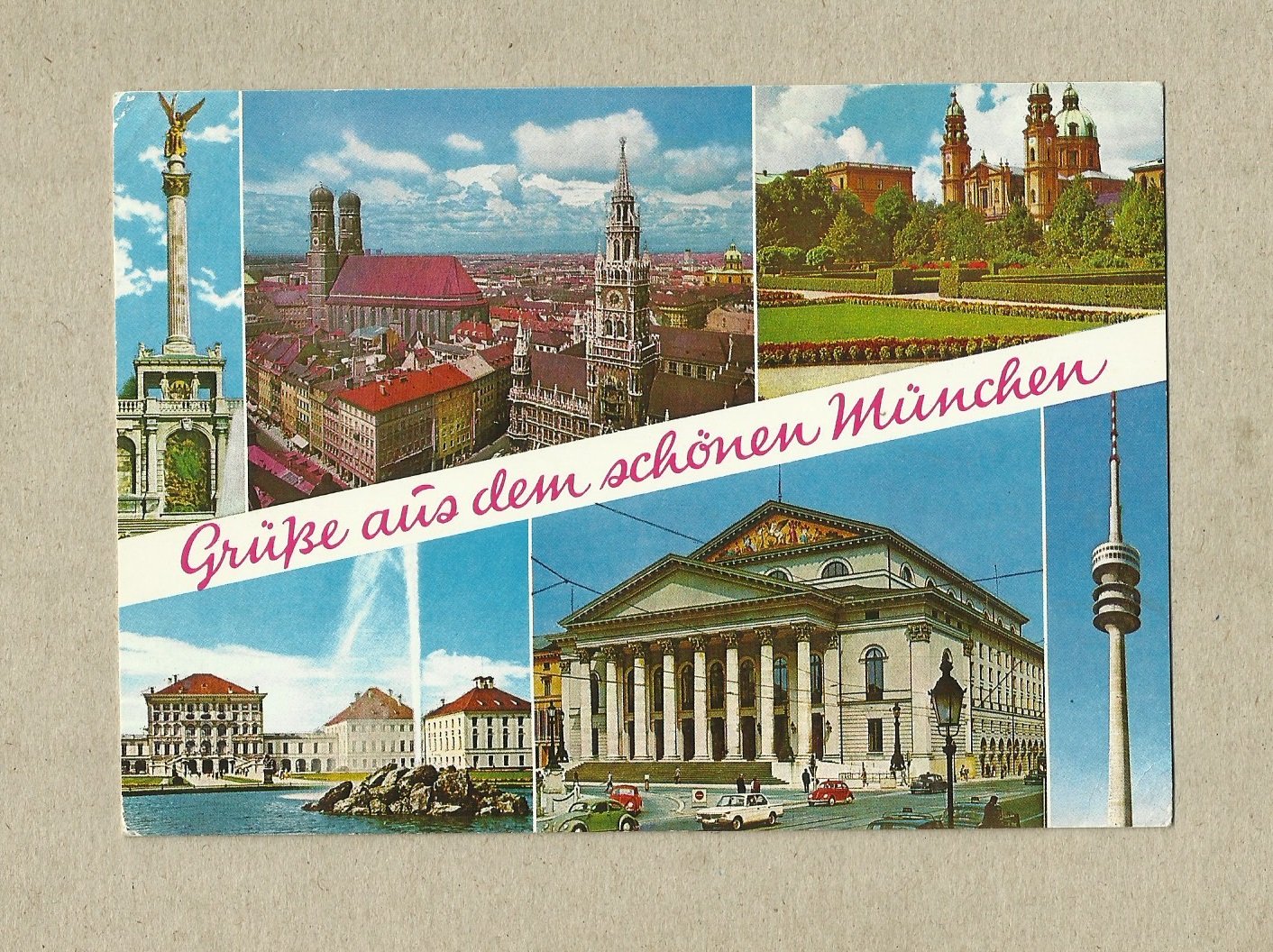 MUNCHEN MUNICH BAVARIA UNUSED MULTIVIEW POSTCARD FROM GERMANY