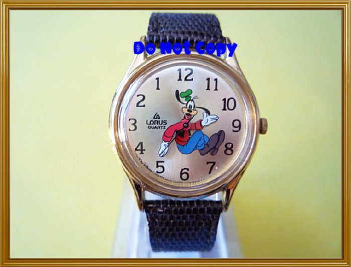 Vintage Disney/Lorus Goofy Backwards Watch OLD Series