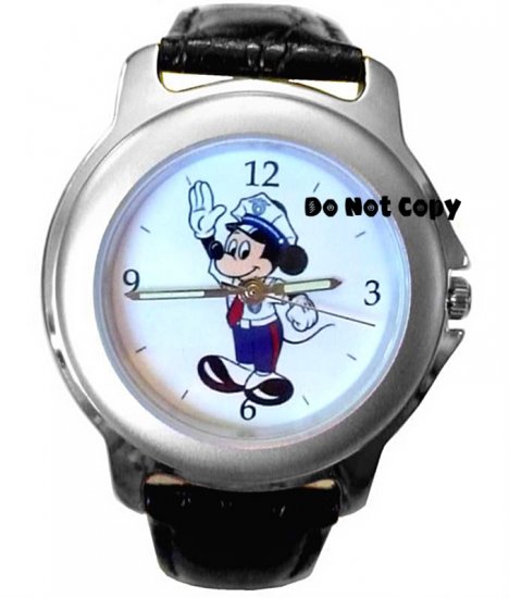 NEW Mens Disney Mickey Mouse Security Guard Watch HTF