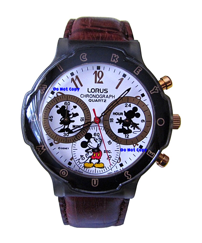 NEW Men Disney Lorus Mickey Mouse Chronograph Watch HTF