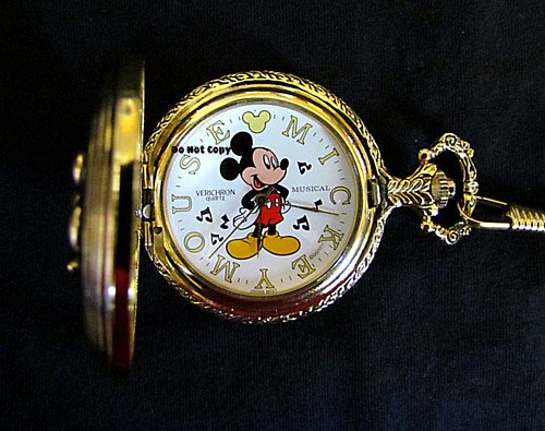 NEW Disney Mickey Mouse Musical Pocket Watch HTF