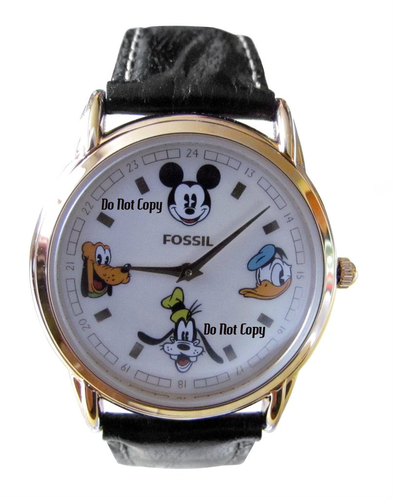 New Disney Fossil Mickey Mouse, Pluto, Goofy, Donald Duck LTD Watch HTF