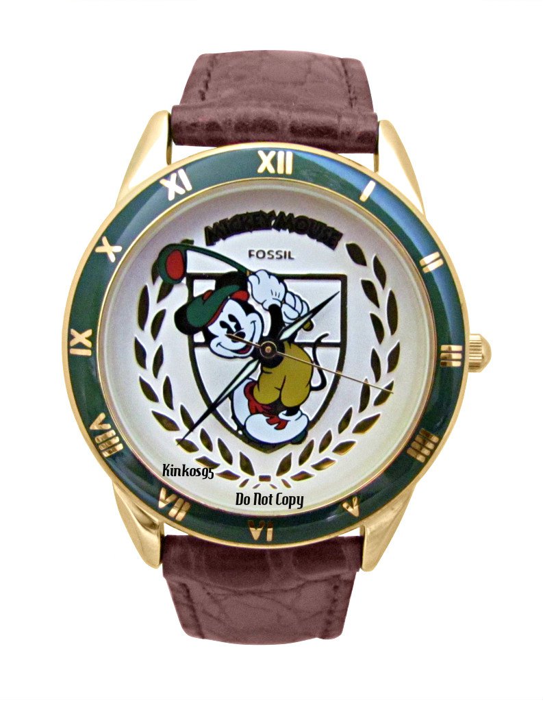 NEW Disney Fossil Mickey Mouse Golf Limited Edition Watch HTF