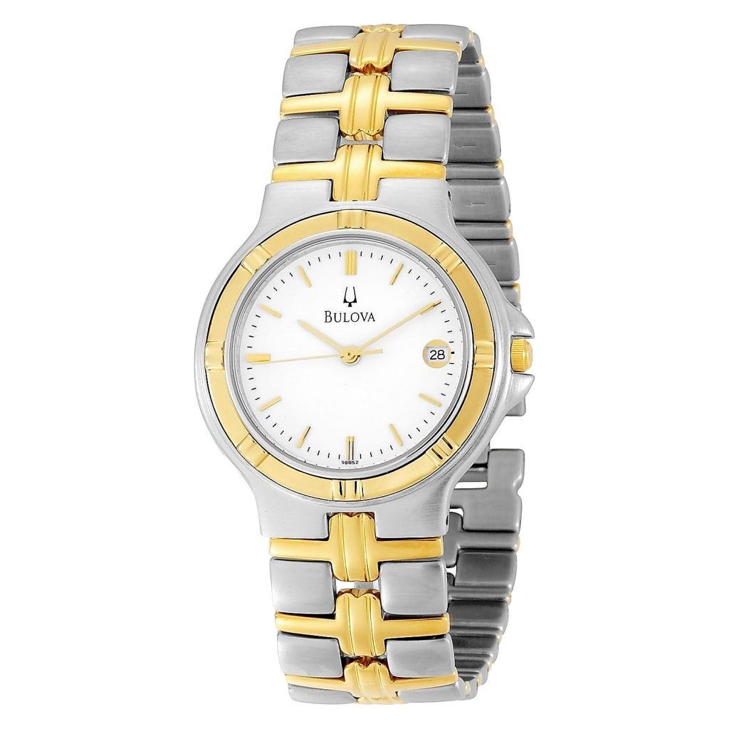NEW Men's Bulova Two-tone Bracelet Date Day Watch