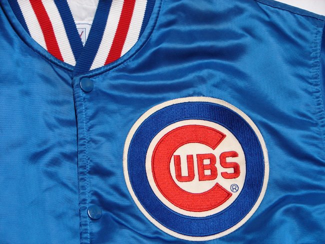 Chicago Cubs Satin Jacket by Starter Mens Medium