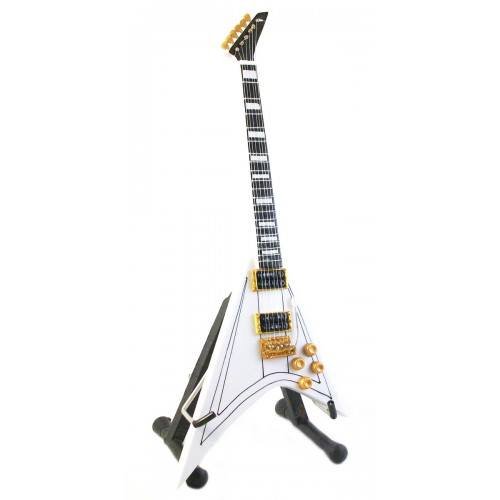 CHILDREN OF BODOM ALEXI LAIHO Mini Guitar WHITE FLYING V Collectible Gift