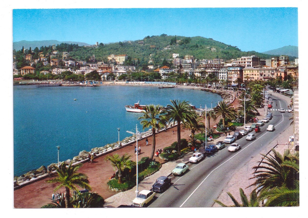 Italy Rapallo Postcard Promenade of the Sun 4X6