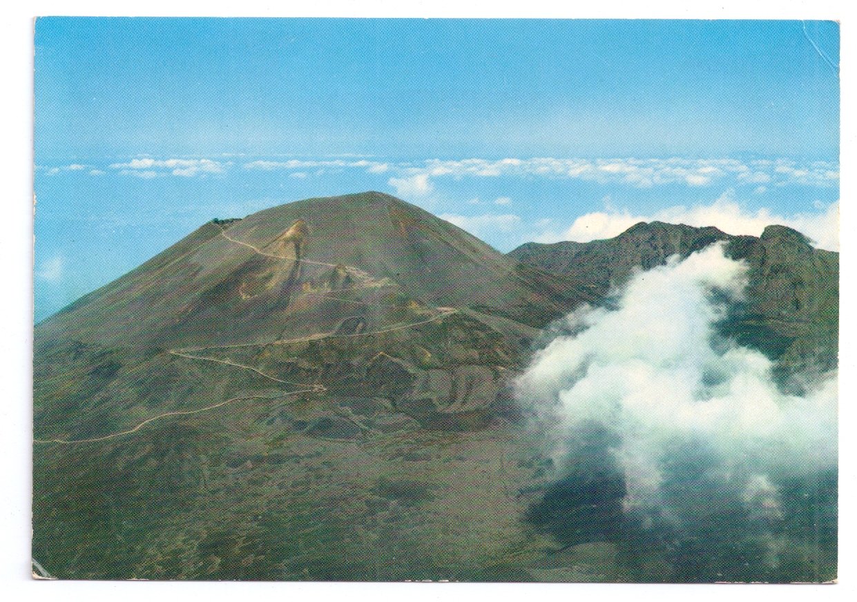 Italy Naples Vesuvius Volcano Aerial View Postcard 4X6
