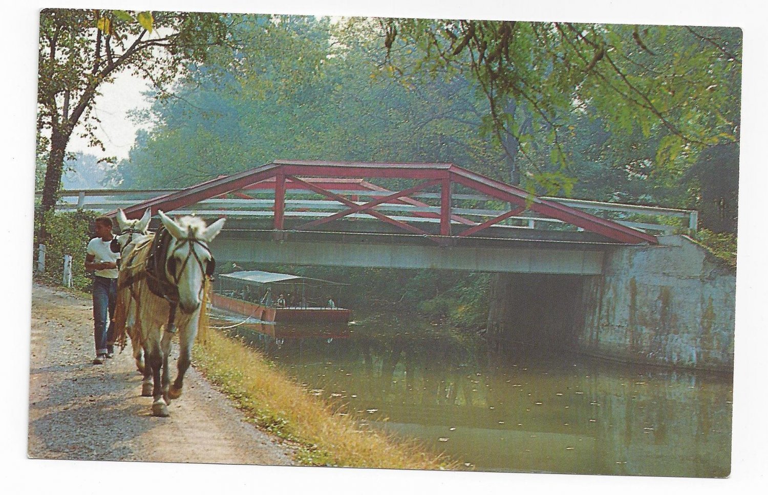 New Hope Bucks County PA Mule Drawn Barge Delaware Canal 1962 Postcard
