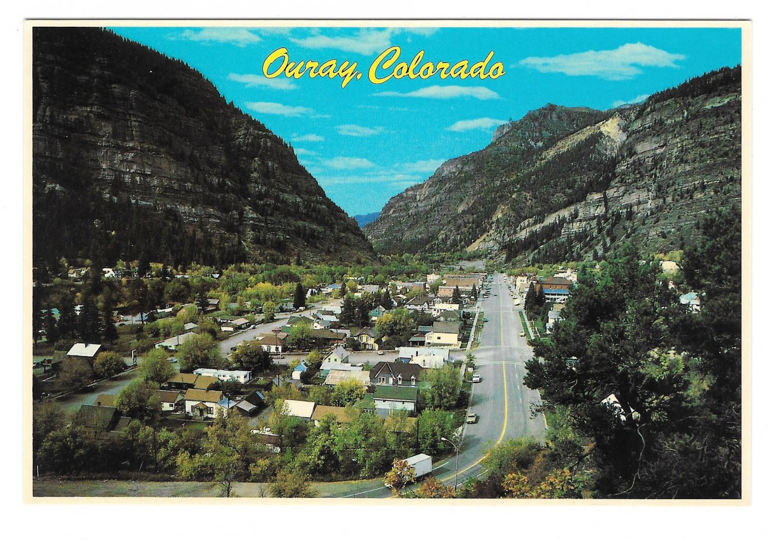 Ouray Colorado Aerial View Rocky Mountains Vintage Petley 4X6 Postcard