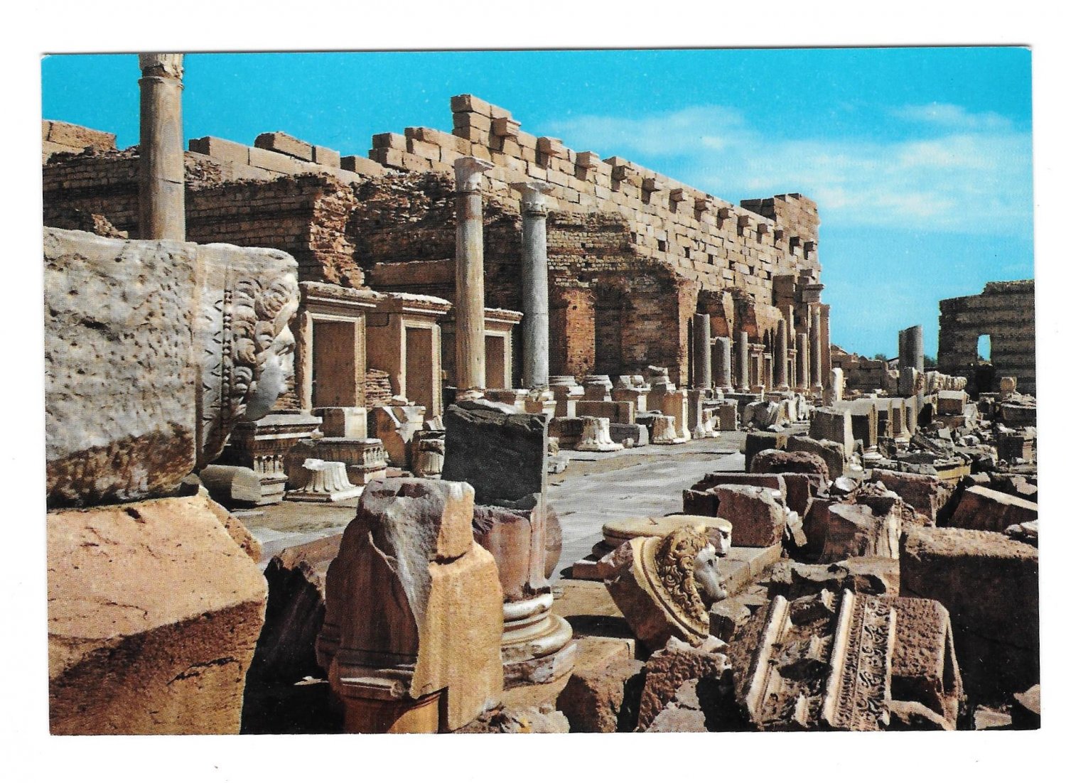 Libya Leptis Magna Lebda Africa New Forum Roman Ruins Vintage Genah ...