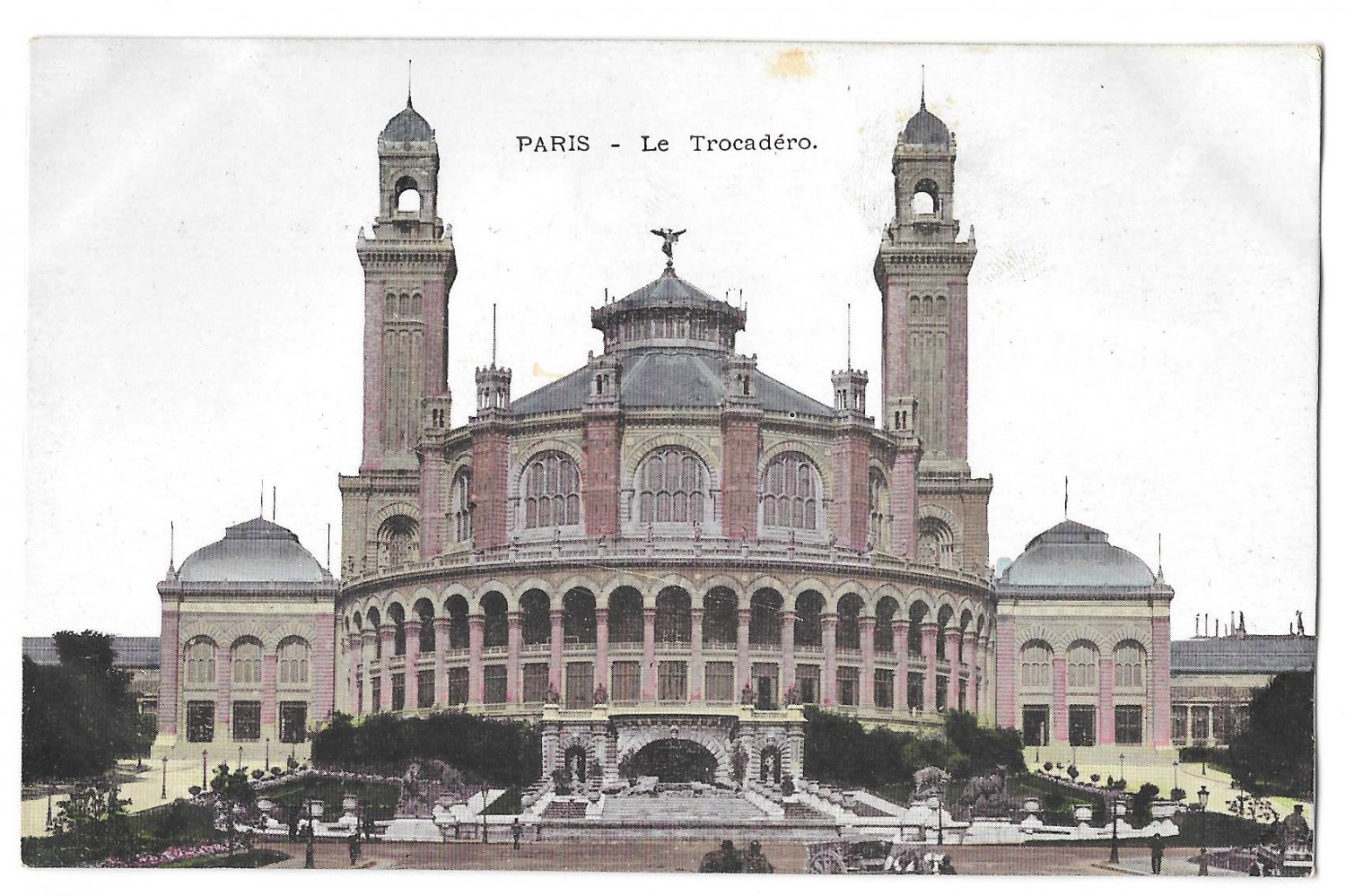 Paris France Le Trocadero Vintage Postcard