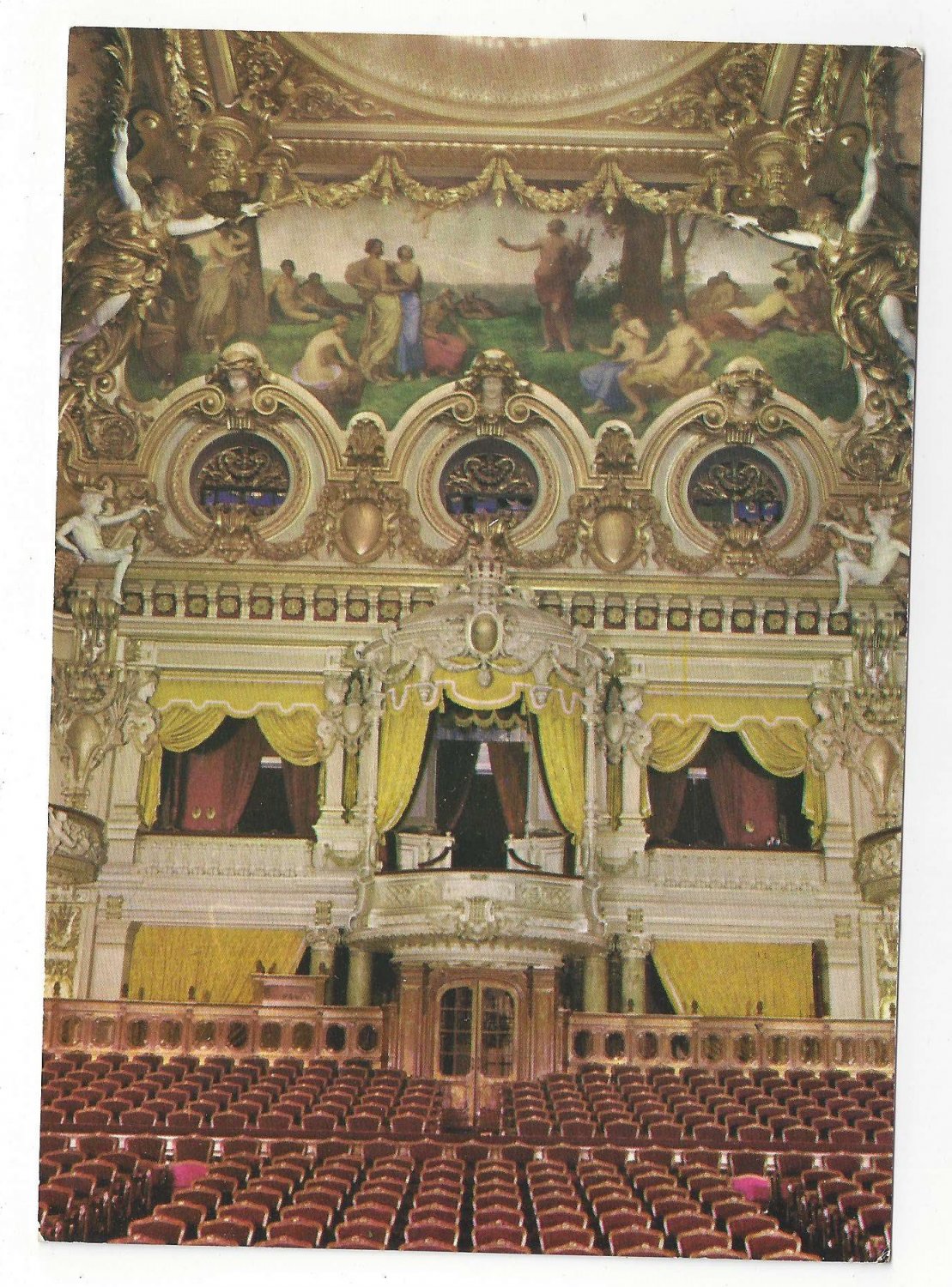 Monaco Monte Carlo La Salle Garnier Opera House Interior Vintage 4X6 ...