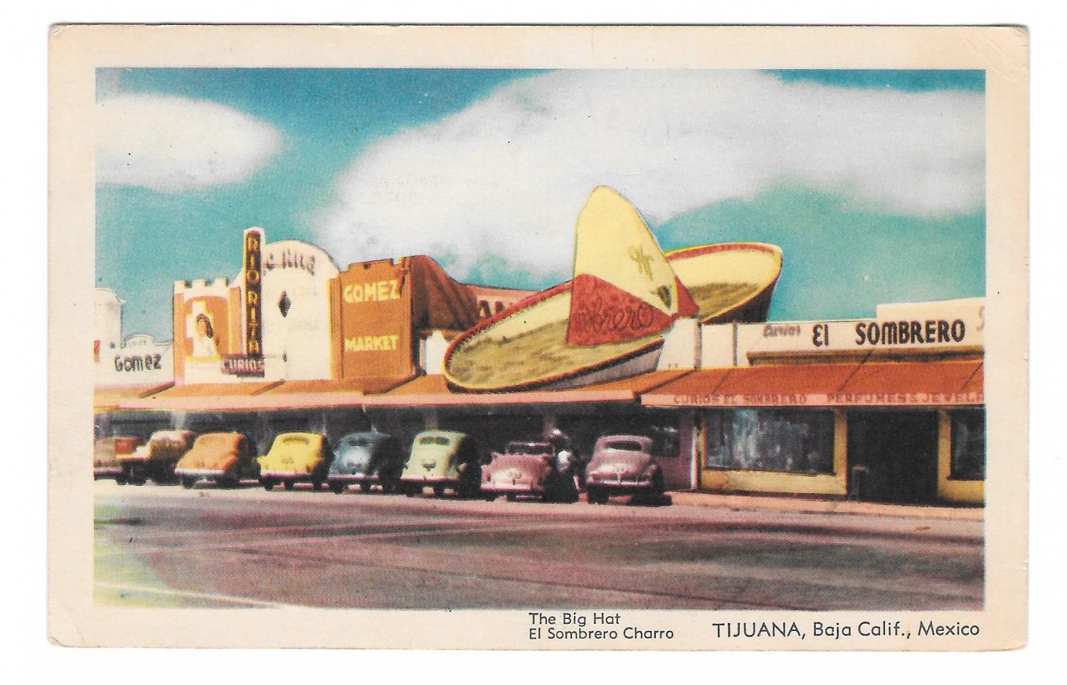 Baja Ca Tijuana Mexico El Sombrero Charro The Big Hat Vintage Postcard